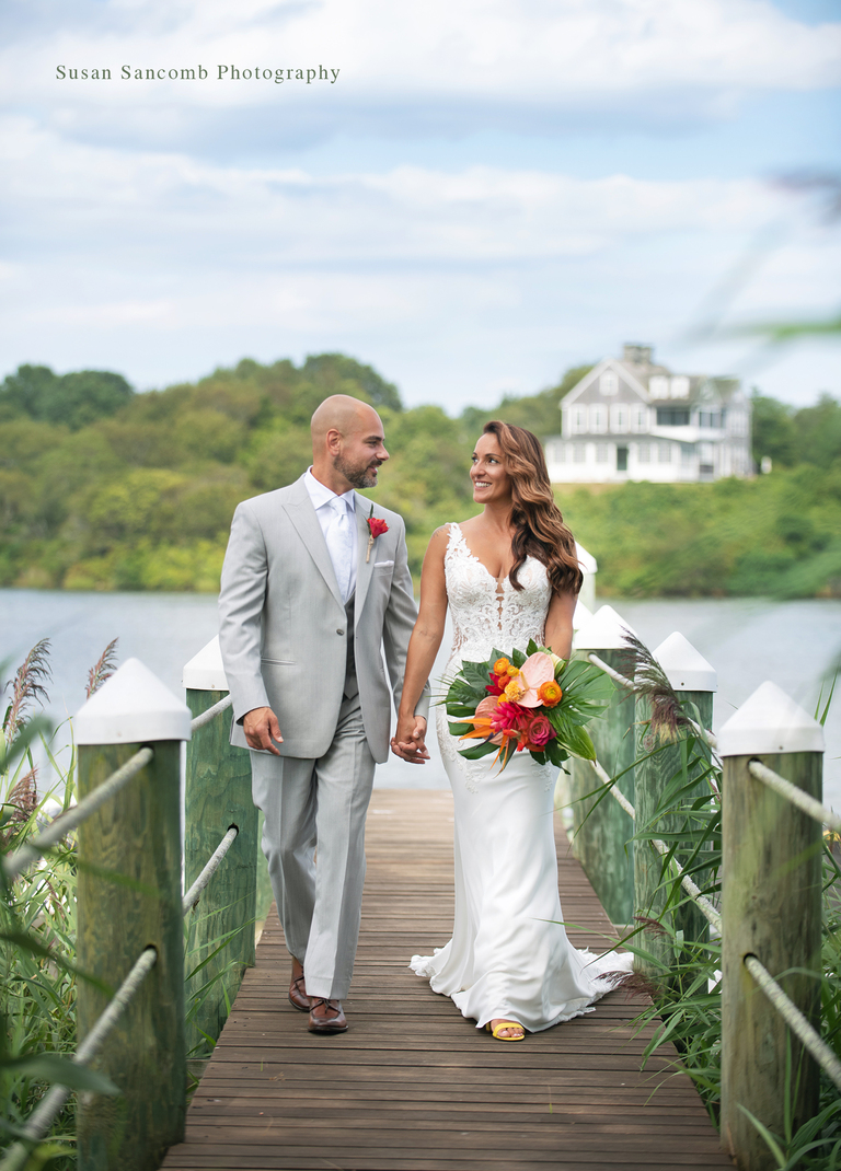 Dayna & Matt's Summer ceremony on the water: South Kingstown, Rhode ...